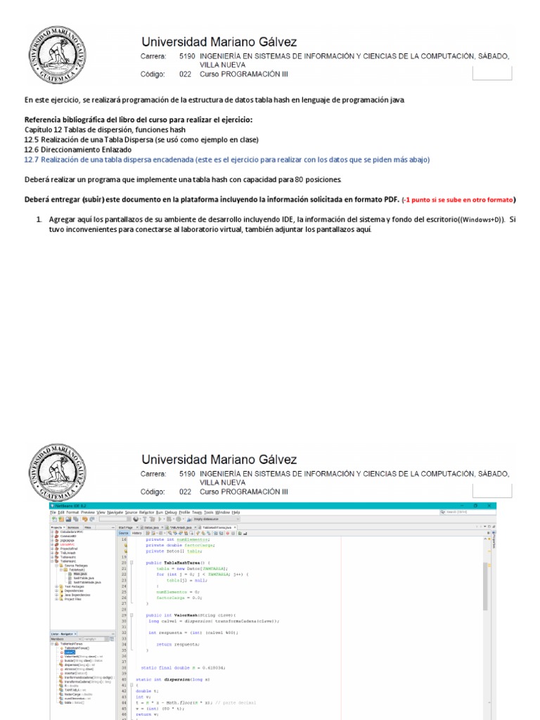 Implementación de Tabla Hash en Java | PDF | Software | Ingeniería de ...