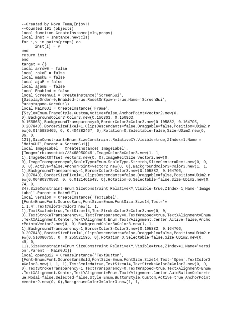 Roblox GUI Script with Anti-AFK Feature | PDF