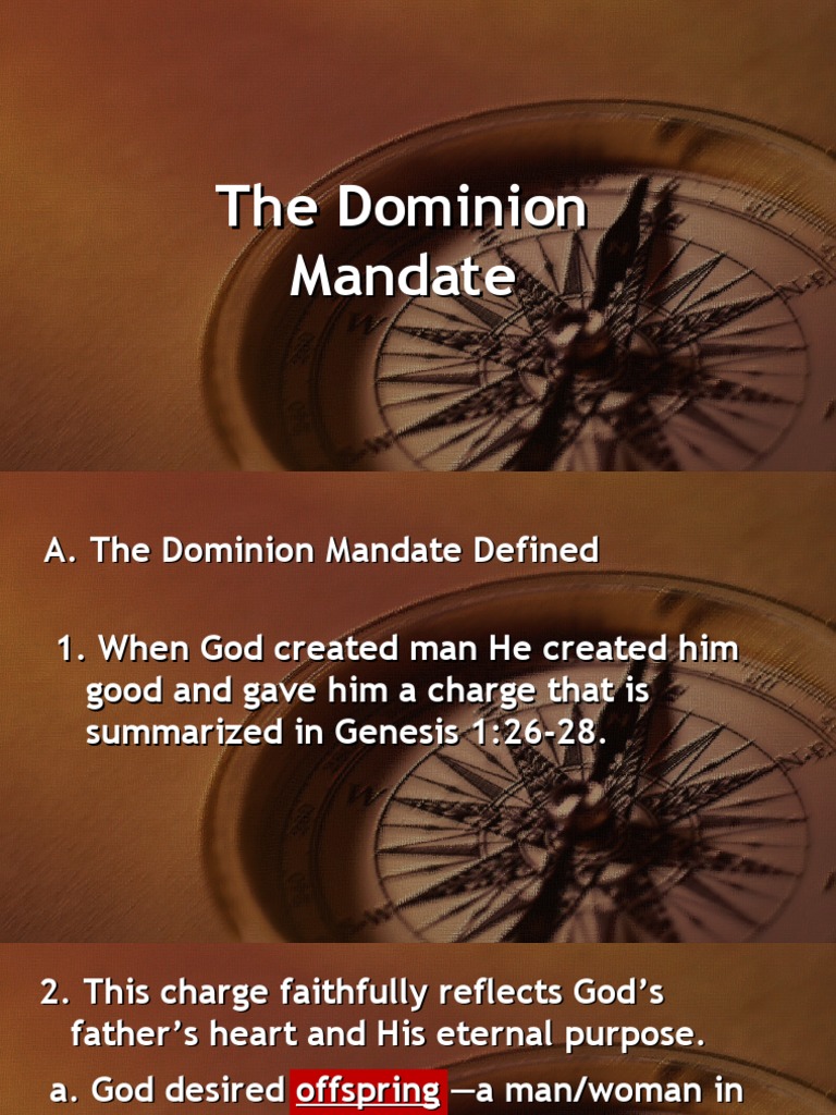 The Dominion Mandate | PDF | Adam | Genesis Creation Narrative