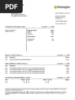 HUNTINGTON NATIONAL BANK Statement | PDF | Debits And Credits | Service ...