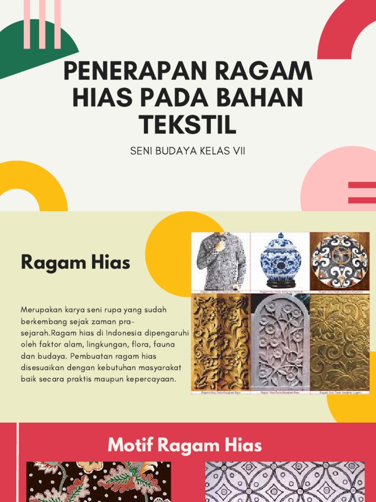 Ragam Hias Tekstil: Motif dan Teknik | PDF