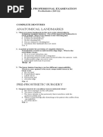 MCQs On Complete Dentures | PDF | Dentures | Dentistry