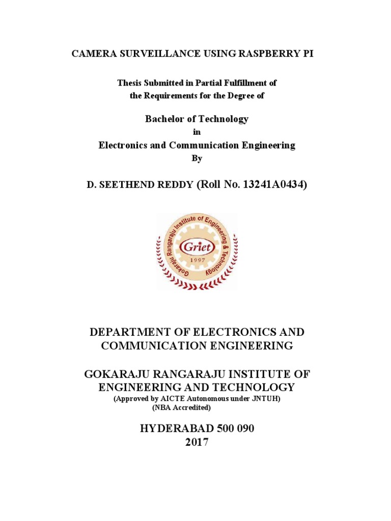 Camera Surveillance Using Raspberry Pi | PDF | Raspberry Pi | Arm Architecture