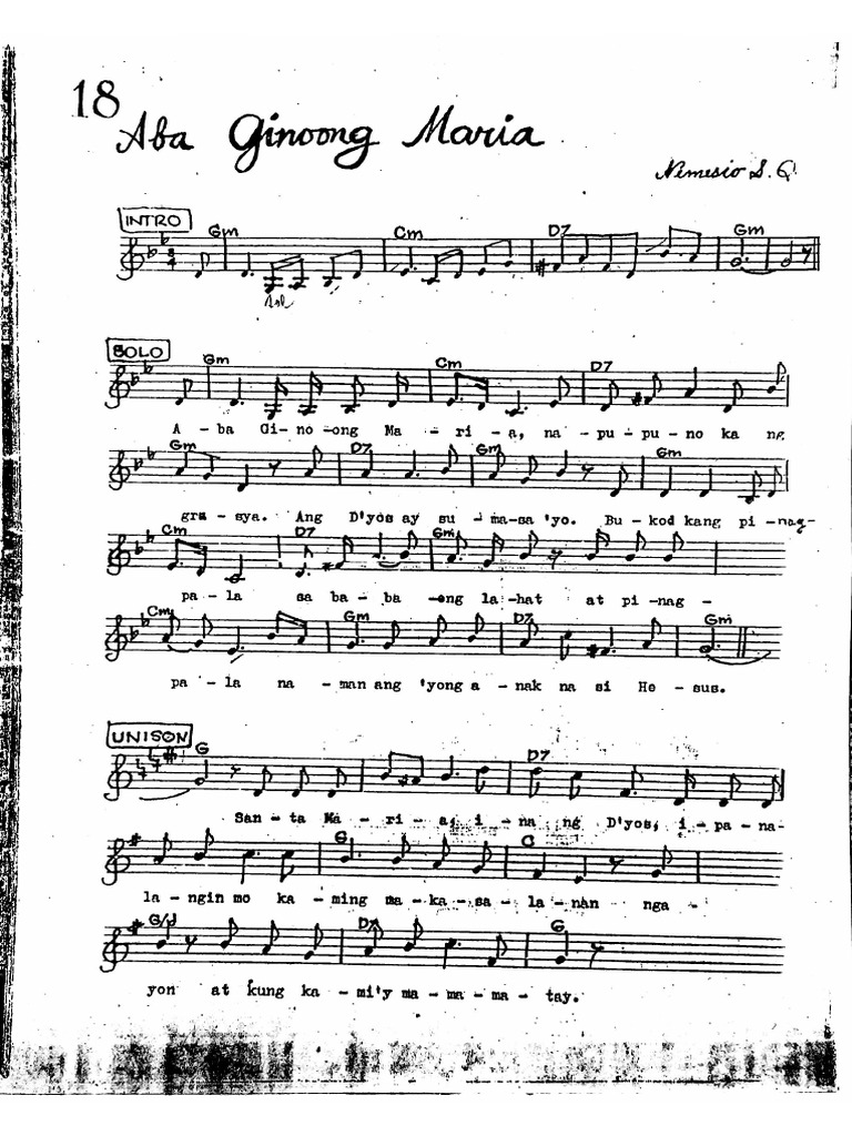 Aba Ginoong Maria | PDF