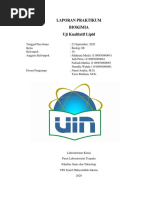 Laporan Praktikum Biokimia LEMAK LIPID | PDF