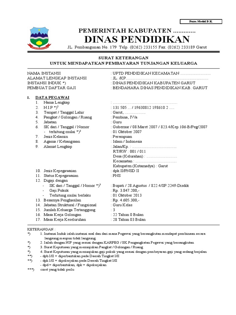 Contoh Format Skumptk Final | PDF