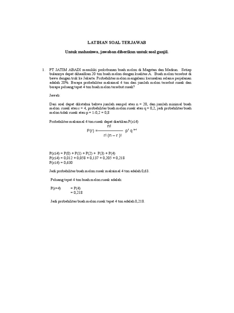 Latihan Soal Bab 08 - Mhs | PDF