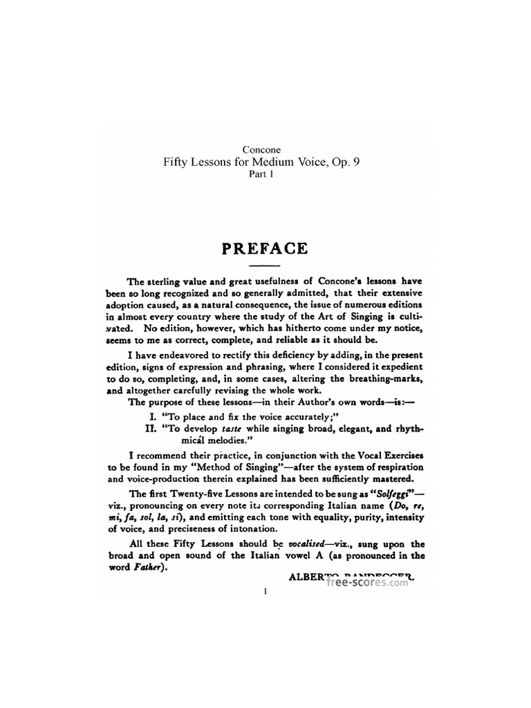 Concone 50 Op.9 | PDF