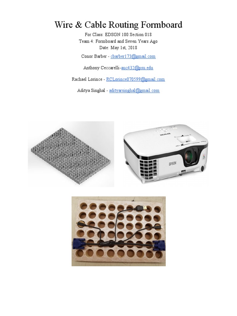 Wire & Cable Routing Formboard | PDF | Usability | Barcode