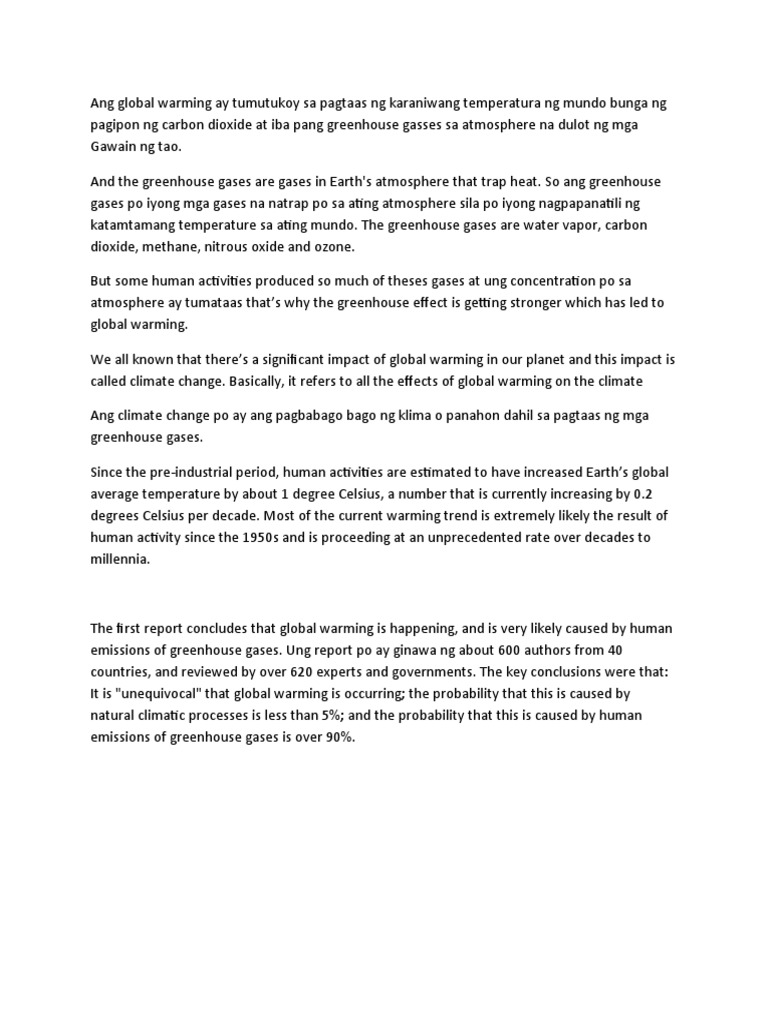 Script Global Warming | PDF