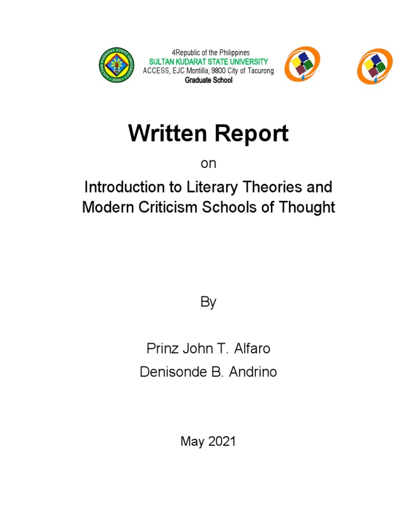 Introduction To Literary Theories and Modern Criticism Schools of ...