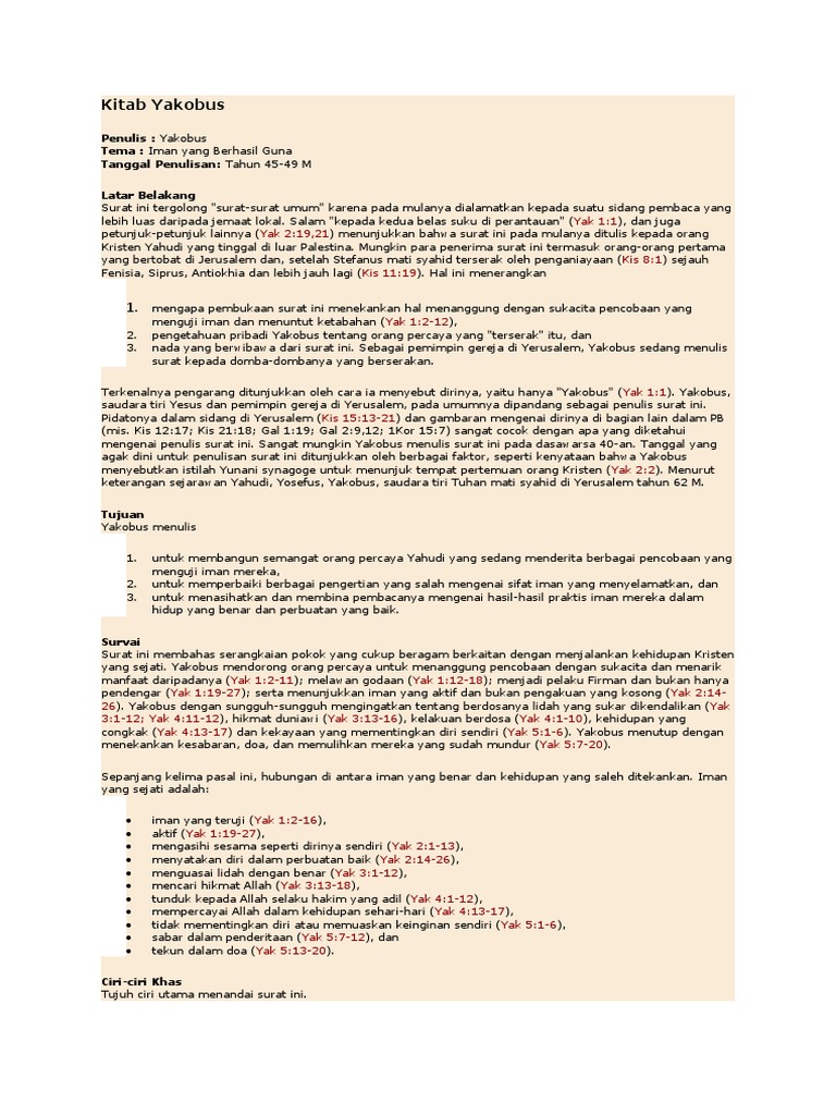 Kitab Yakobus | PDF
