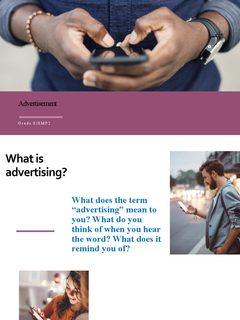 Advertisement: Grade 8/SMP2 | PDF | Advertising | Brand