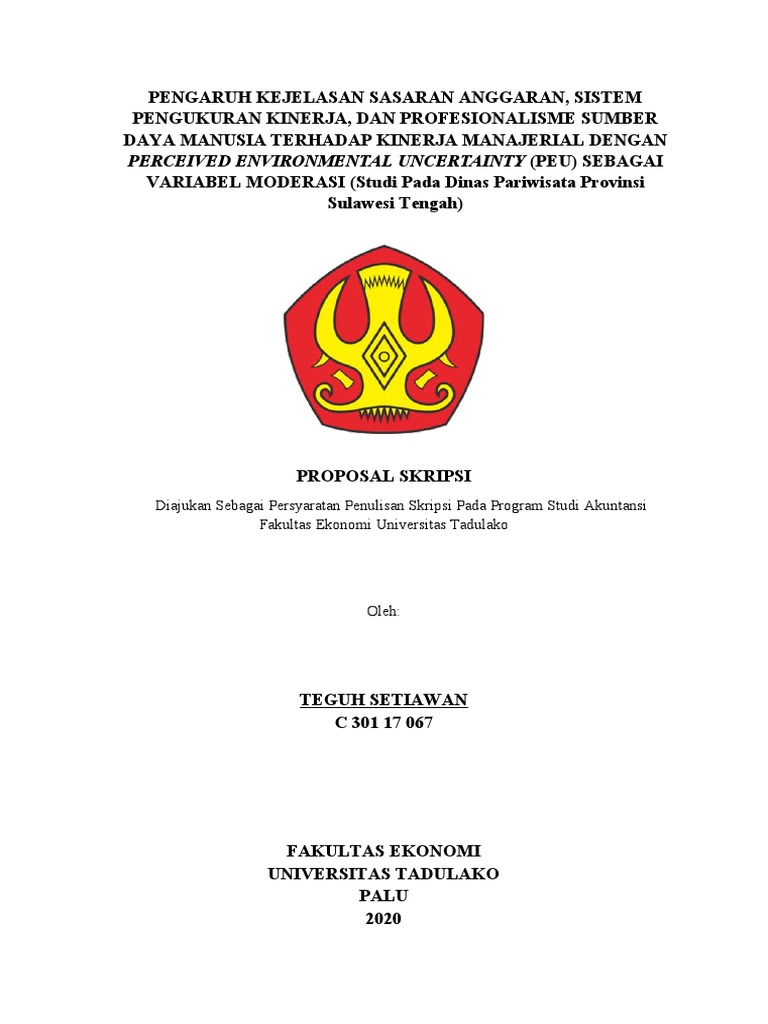 Cover Proposal Skripsi | PDF