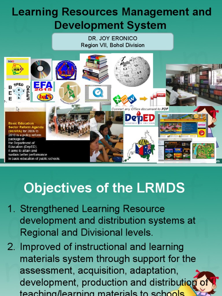 Learning Resources Management and Development System: Dr. Joy Eronico ...
