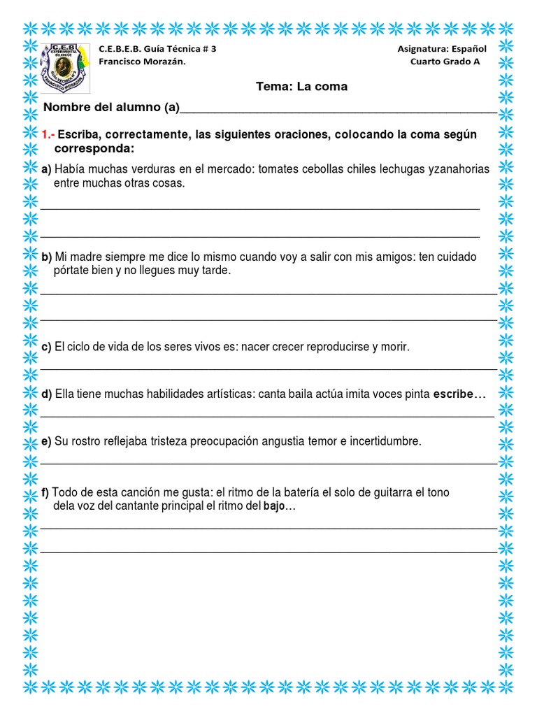 Uso de la Coma en Español: Guía Práctica | PDF
