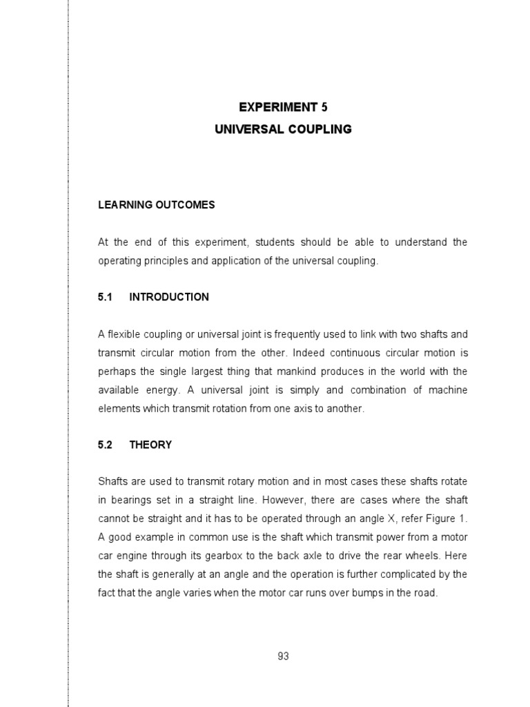 Experiment 5 Universal Coupling: Learning Outcomes | PDF | Transmission ...