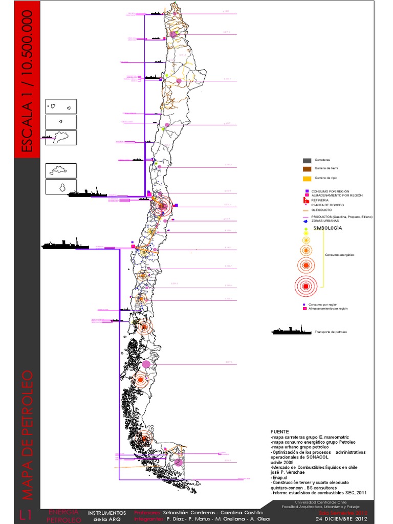 Mapa de Hidrocarburos de Chile | PDF | Petróleo | Energía y recursos