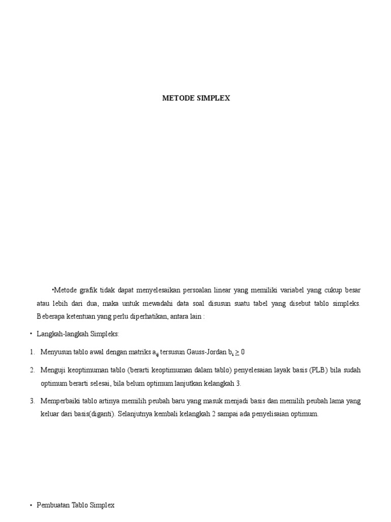Metode Simplex | PDF