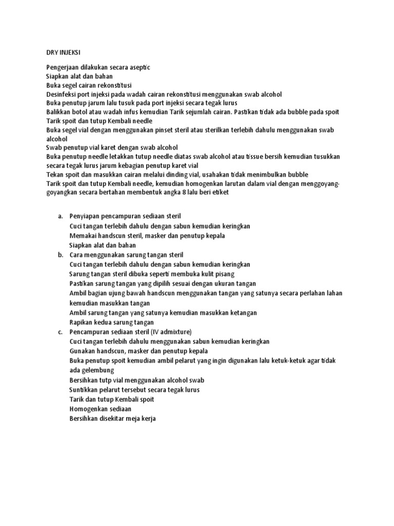 Dry Injeksi | PDF | Gaya Hidup