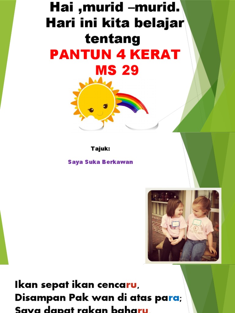 Pantun 4 Kerat BM Tahun 1 | PDF