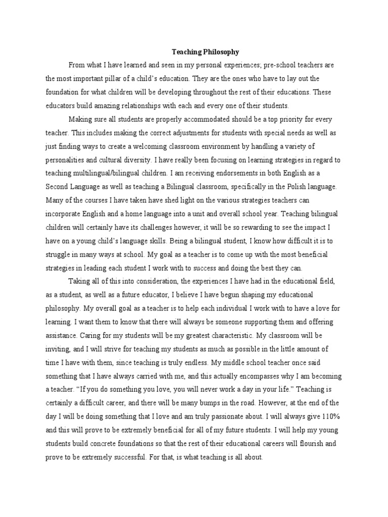 Writing Sample | PDF | Multilingualism | Teachers