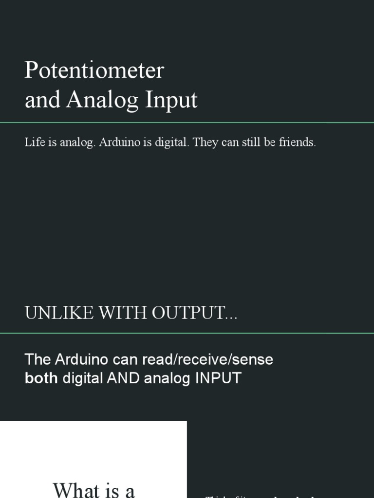 6-1 - Potentiometer and Analog Input | PDF | Electrical Engineering ...