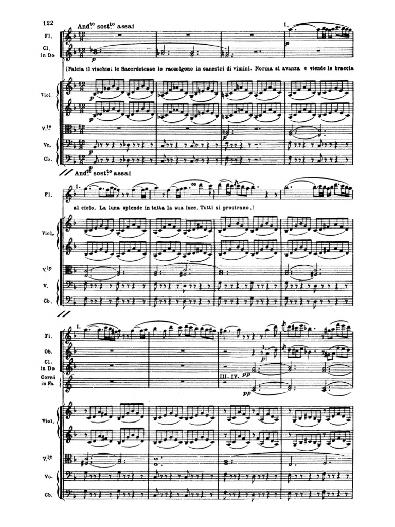 Bellini: Aria 'Casta Diva' From Norma - Full Score | PDF