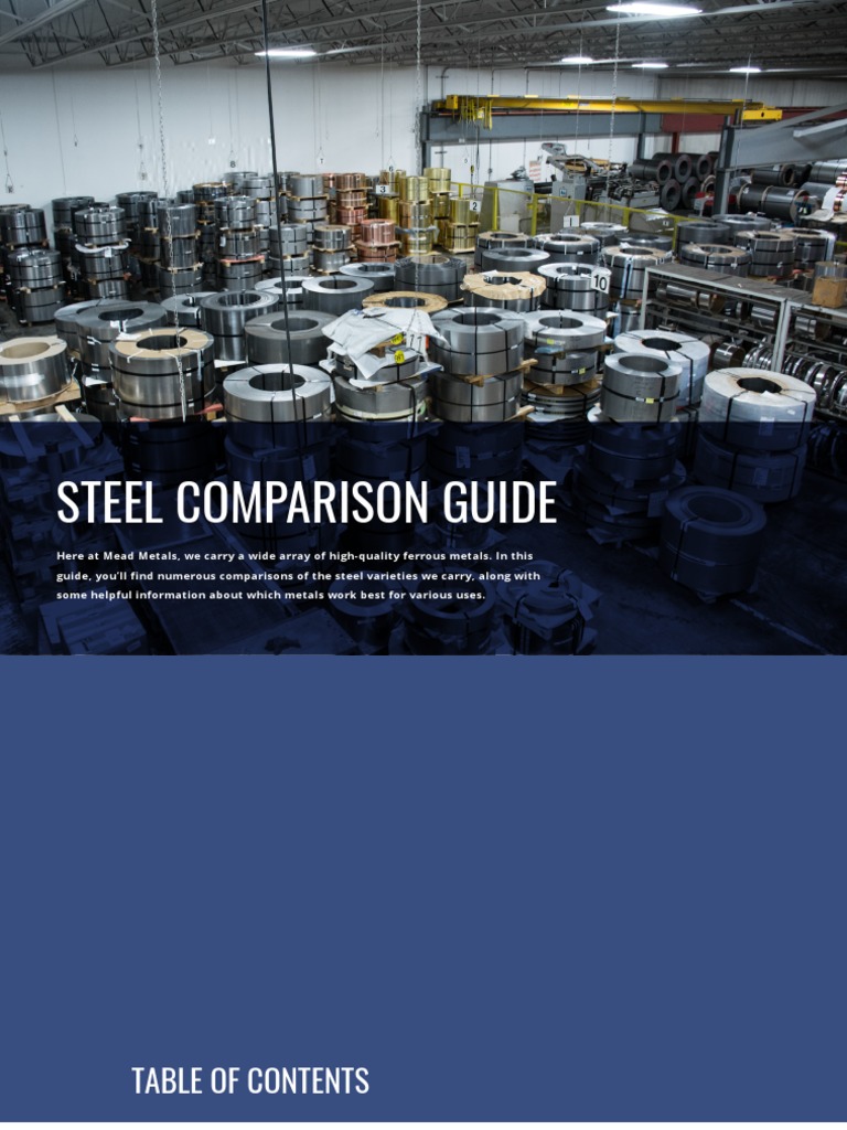 Mead Steel Comparison Guide | PDF | Stainless Steel | Steel