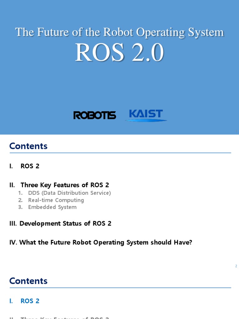 ROS 2.0 Features and Future Insights | PDF | Transmission Control ...