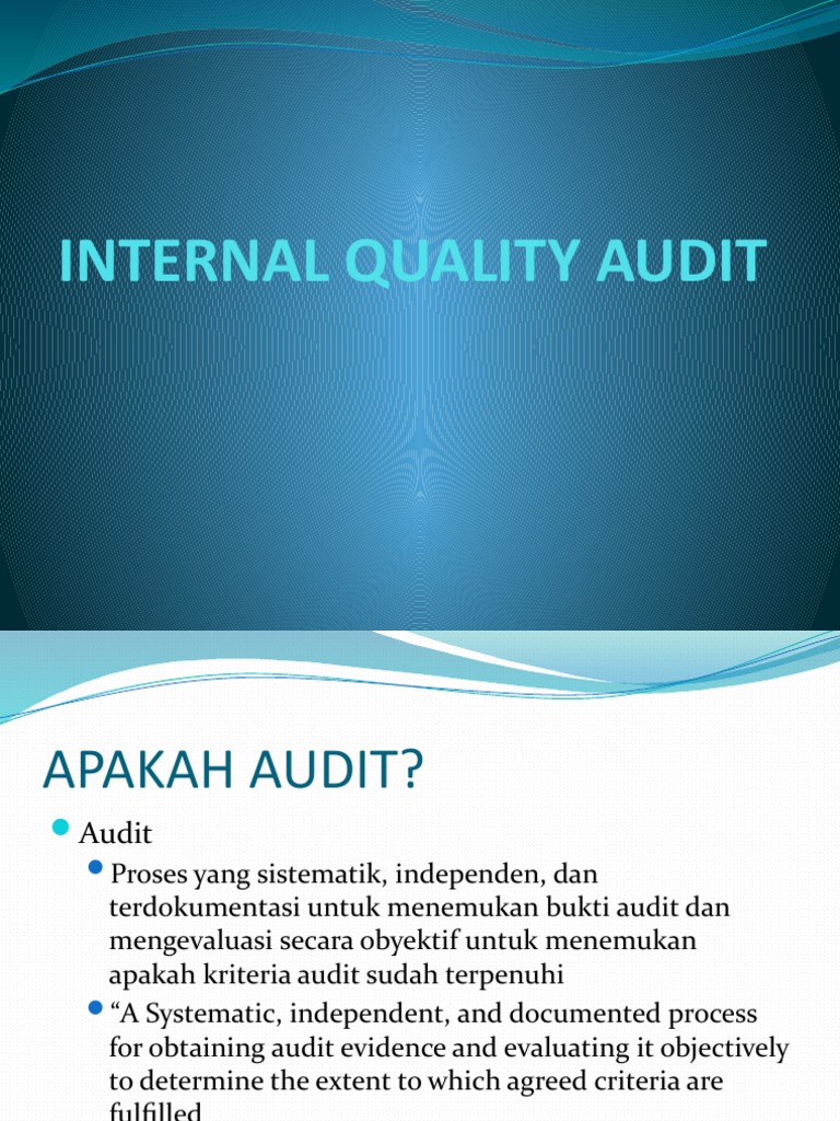 Panduan Audit Mutu Internal SMM | PDF