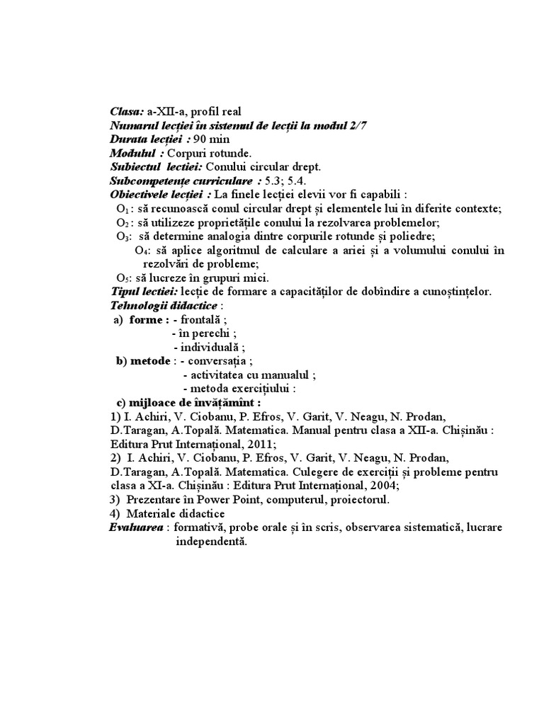 Aria Si Volumul Conului | PDF