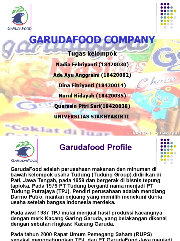 Profil dan Prestasi GarudaFood | PDF