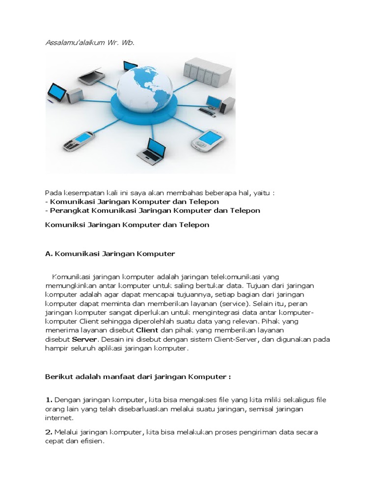 Perangkat Komunikasi Jaringan Komputer Dan Telepon 1602120581 | PDF