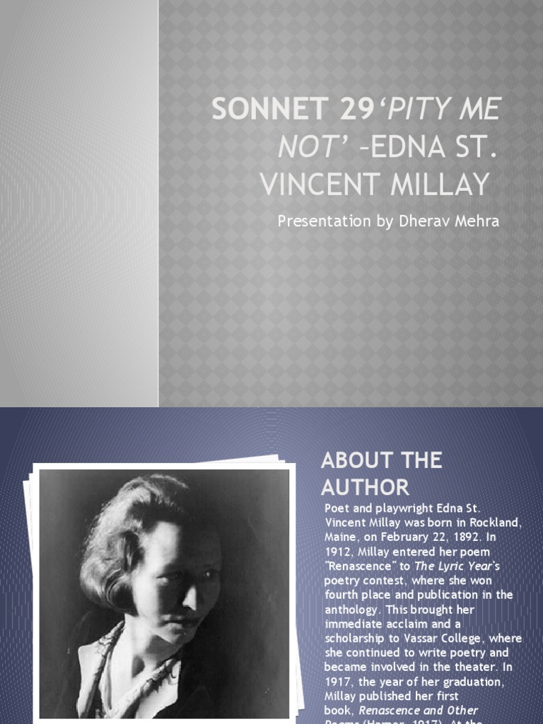 Analysis of Millay's Sonnet 29 | PDF | Sonnets | Poetry