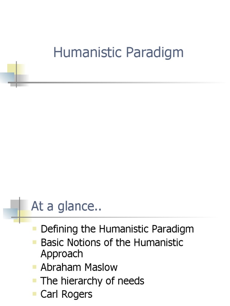 Humanistic Paradigm - Presentation | PDF | Self Actualization ...