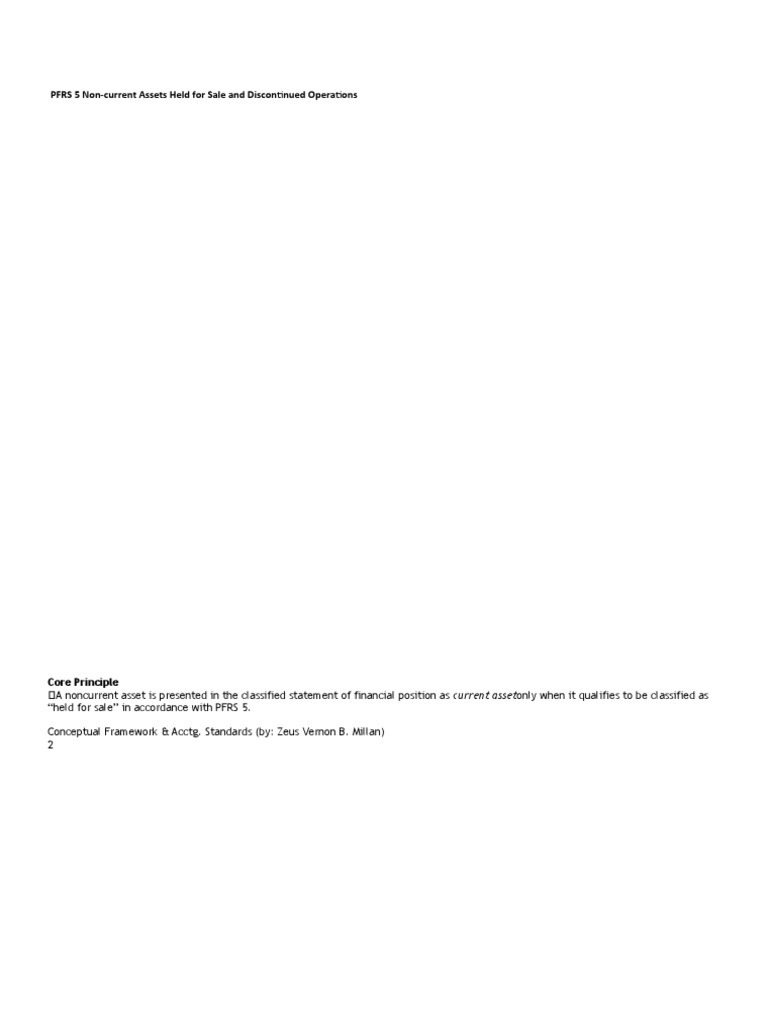 Pfrs 5 Notes | PDF | Fair Value | Balance Sheet