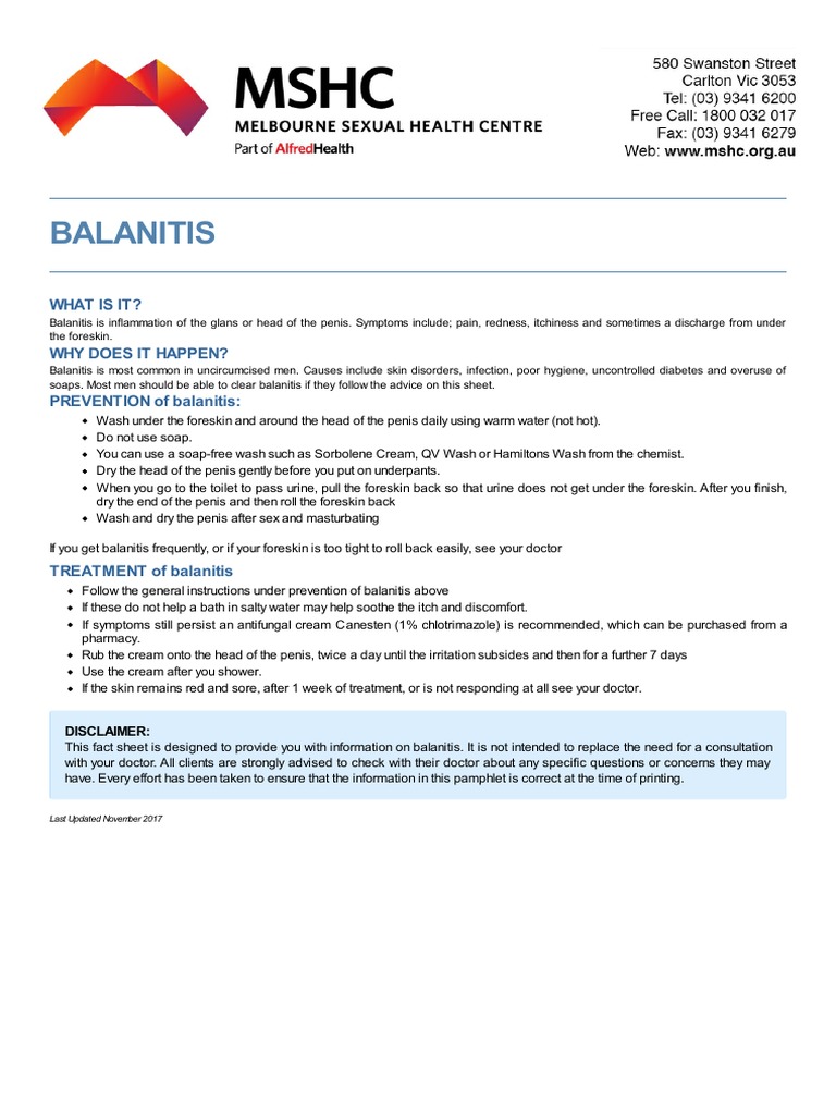 Balanitis | PDF | Wellness