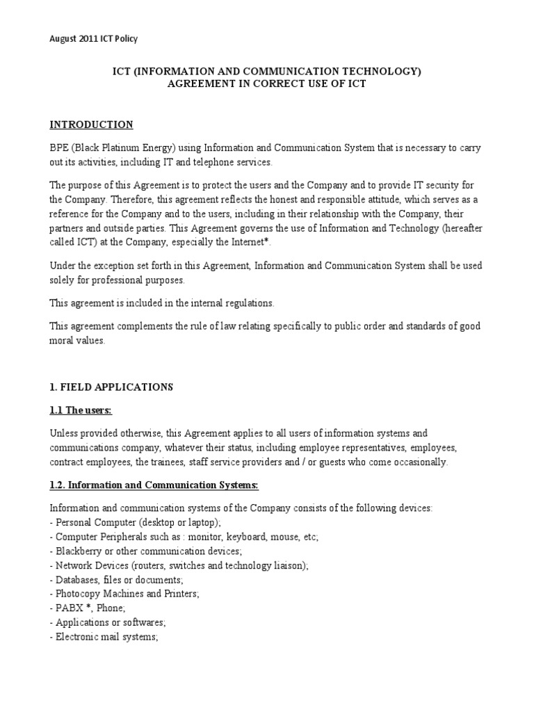 ICT - Charter English Version-Rev | PDF | Malware | Computer Security