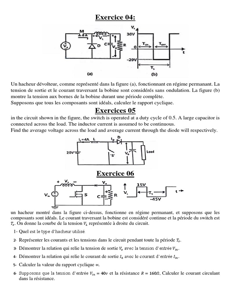 TD 02 Hacheur Buck Boost - Copie | PDF | Sciences et mathématiques ...