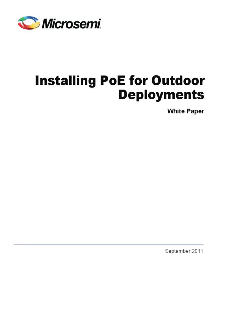 Installing Poe For Outdoor Deployments: White Paper | PDF | Computer ...