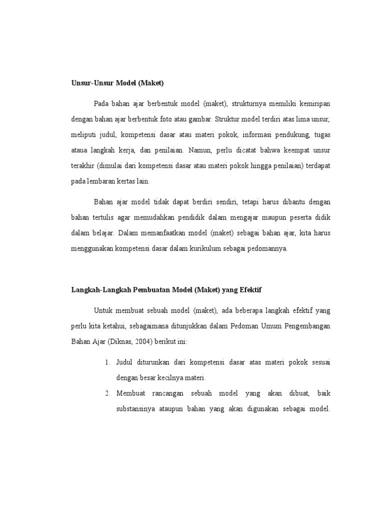 Unsur Penting dalam Model Maket | PDF | Komputer