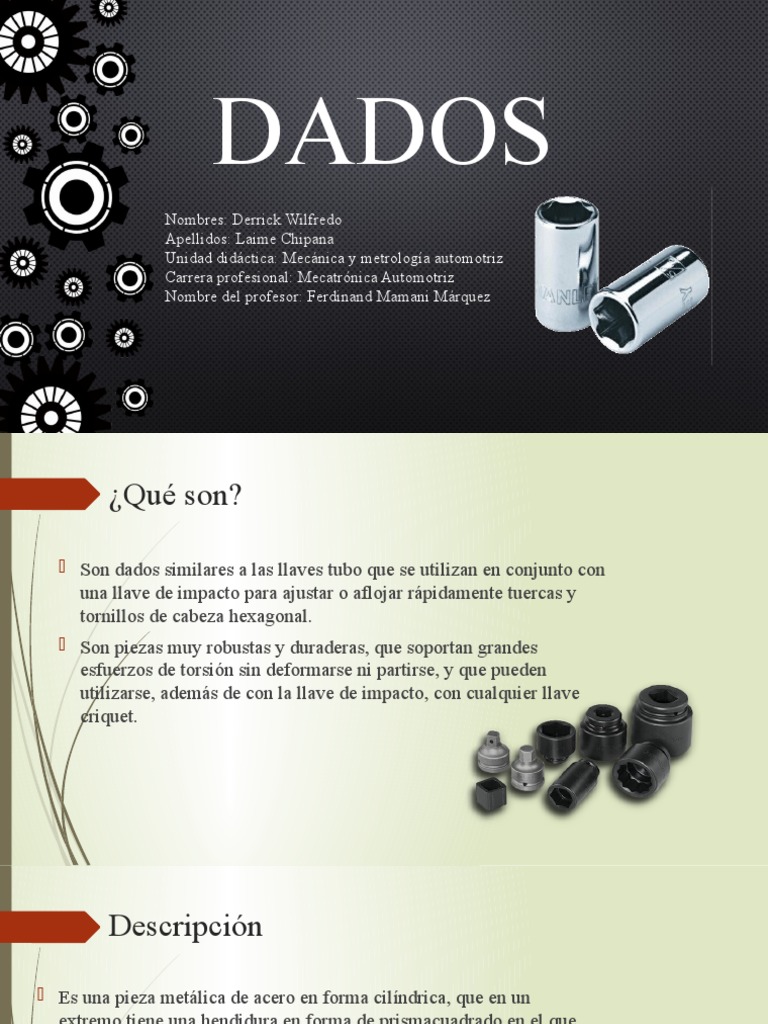 Tipos de Dados Mecánicos y Usos | PDF | Tornillo | Science