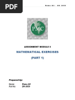 PMC Module 5 Assignment (Sada Gul Roll#D12905) PDF | PDF | Subtraction ...