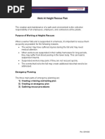 High Risk Work Rescue Plan Template | PDF | Emergency Management ...
