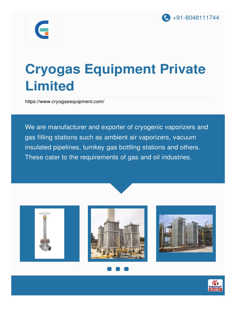 Cryogas Equipment Private Limited | PDF | Carburetor | Liquefied ...