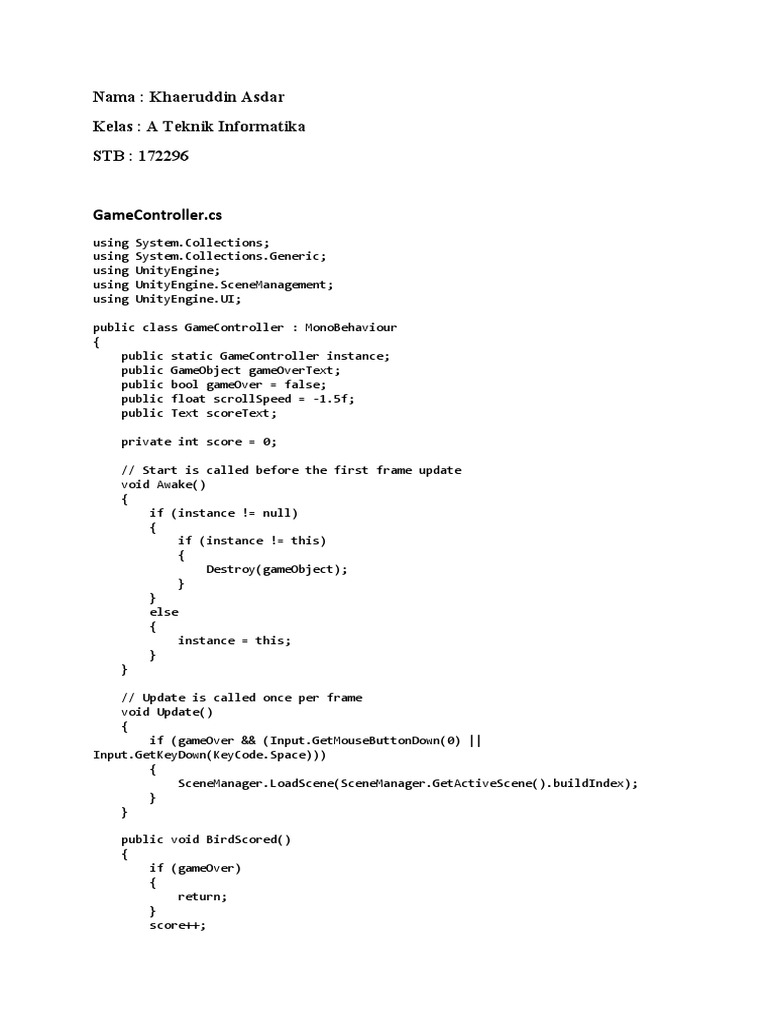 Nama: Khaeruddin Asdar Kelas: A Teknik Informatika STB: 172296 | Download Free PDF | Software ...