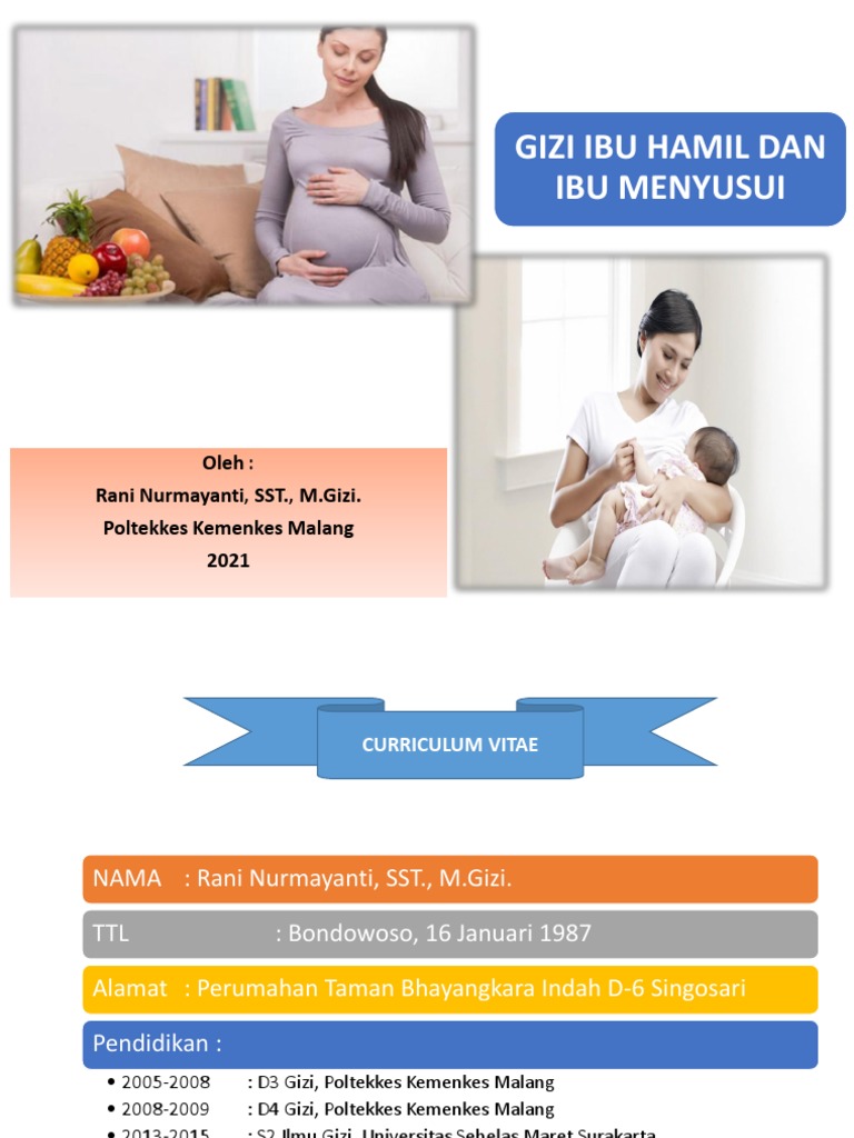 Gizi Optimal untuk Ibu Hamil dan Menyusui | PDF