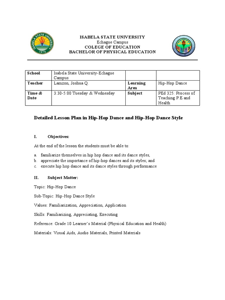 Isabela State University Hip-Hop Dance Lesson | PDF | Urban Street ...