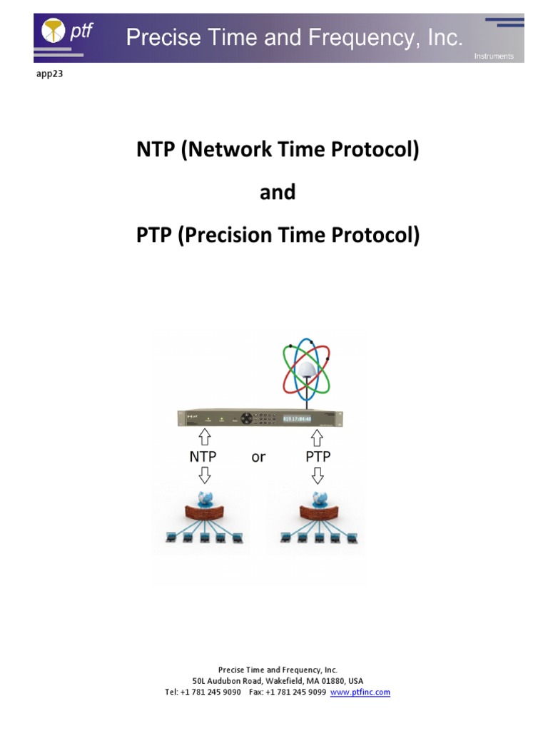 Ntp Network Time Protocol And Ptp Precision Time Protocol Pdf